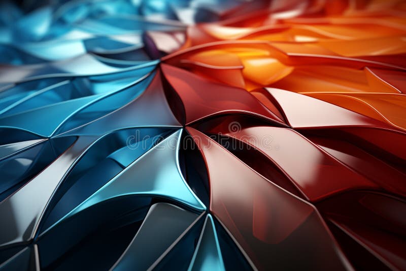 Abstract Background 3D Shape Wave Colorful Stock Illustration ...
