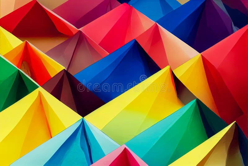 Abstract Background with 2d Triangles Stock Image - Image of colourful ...
