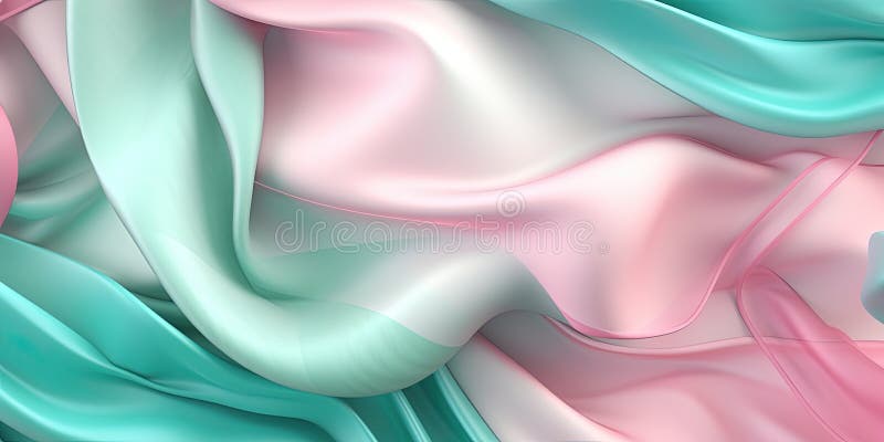 Abstract Background with 3D Wave Silk - Generative Ai Stock ...