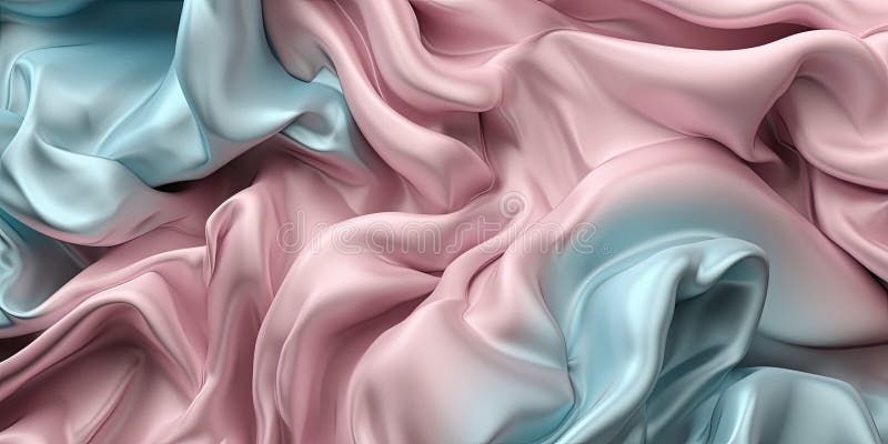 Abstract Background with 3D Wave Silk - Generative Ai Stock ...