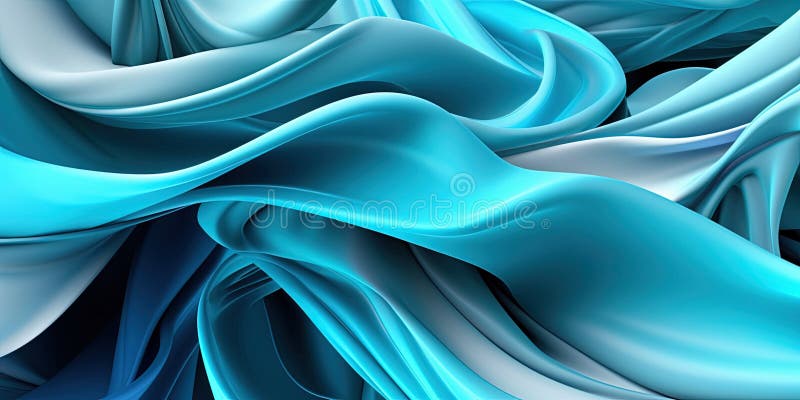 Abstract Background with 3D Wave Silk - Generative Ai Stock ...