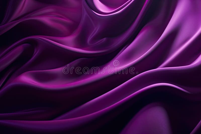 Abstract Background with 3D Waves Bright Purple Gradient Silk Fabric ...