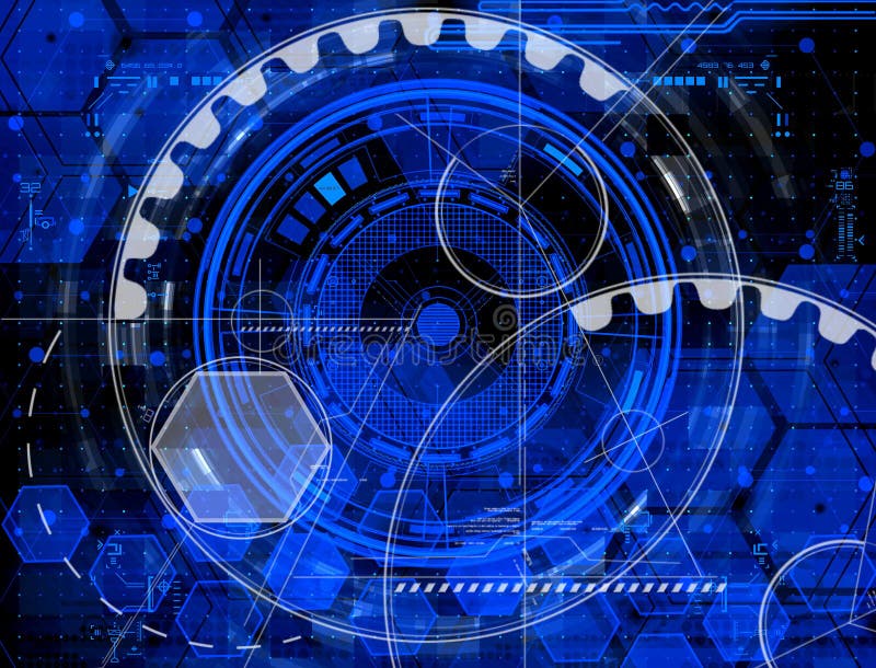 Abstract Background with Blue Color Electronic and Technology Theme ...