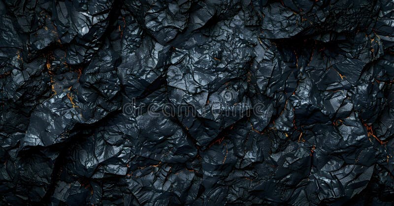 Dark Cracked Stone Texture – Abstract Obsidian Rock Background Stock ...