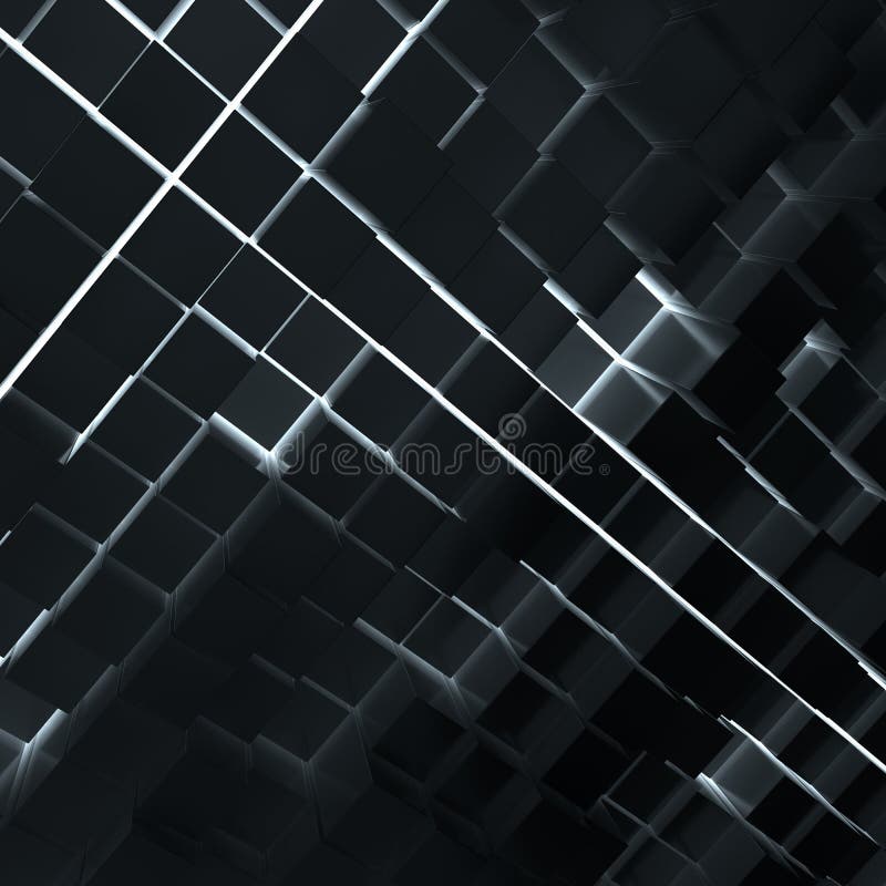Abstract Background from Dark Cubes Stock Illustration - Illustration ...