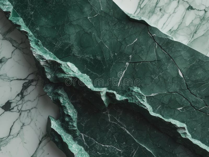 Abstract Background Dark Green Color Surface Covered Cracks Emerald ...