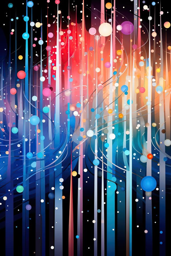 Abstract Background in a Dark Key with Geometric Elements. Generation ...