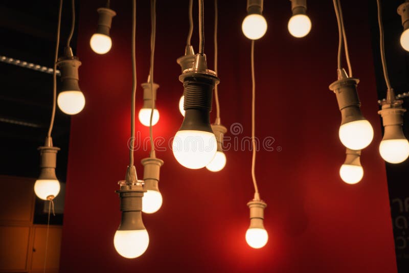 Abstract Background of Decorative Ceiling Lights, Interior Decor Stock ...