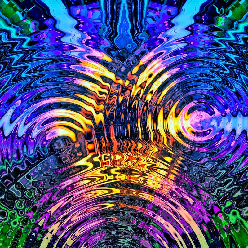 Multi Colored Abstract Background, Yellow and Orange Strips, Warp ...