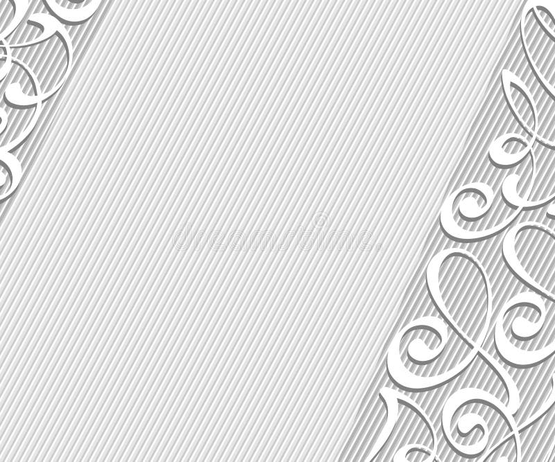 Abstract Background with Decorative Vignettes Lines. Vector Stock ...