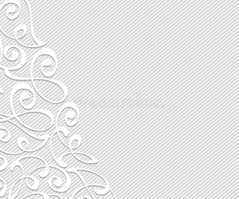 Abstract Background with Decorative Vignettes Lines. Vector ...