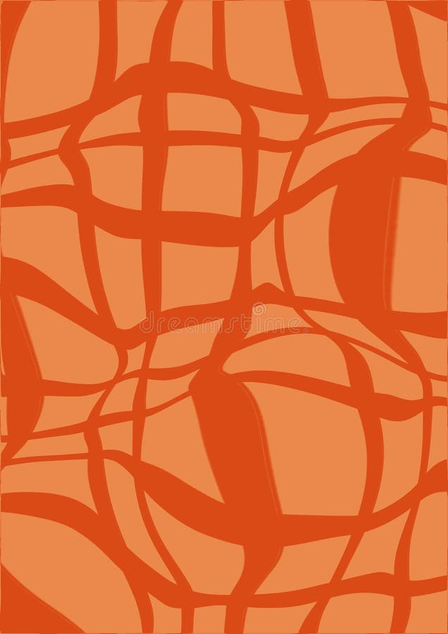 Abstract Background. Deformed Checkered Pattern, Orange Colors Stock ...