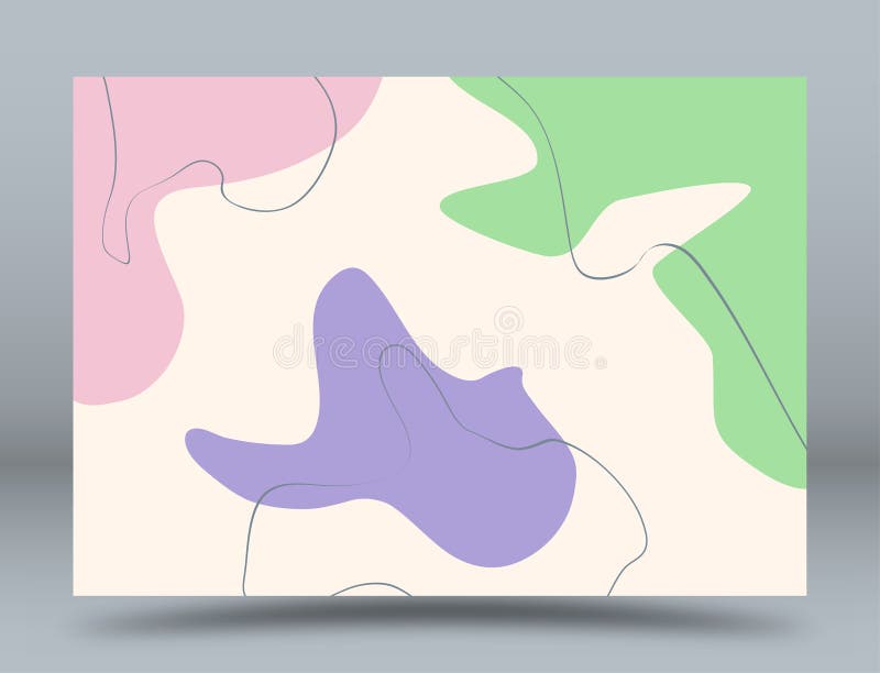 Abstract Background with Deformed Shapes and Lines. a Simple Color ...