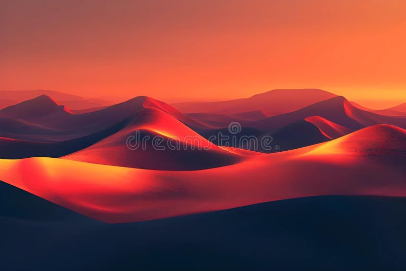 Abstract Background,Desert Dusk,Abstract Sunset Visualization. Stock ...
