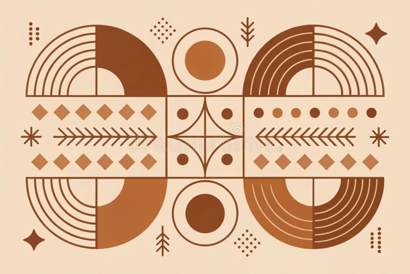 Abstract Background Design, Brown Minimalist Geometric Composition ...