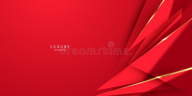 Abstract Background Design Modern Red and Gold Geometric Elements ...