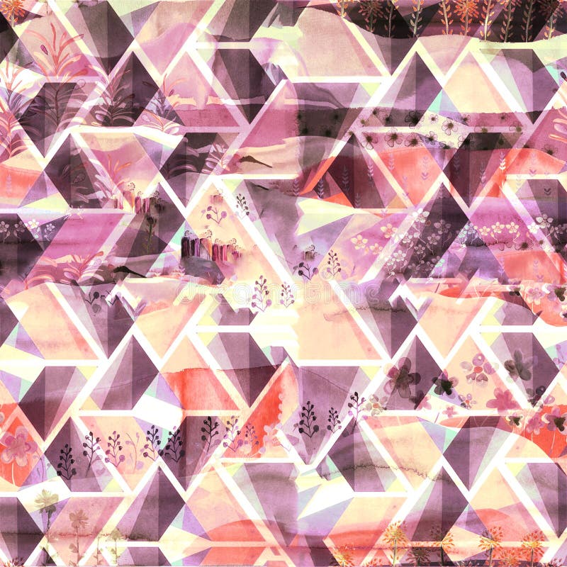 Abstract Background Design Multicolour Geometric Design Art Textile ...