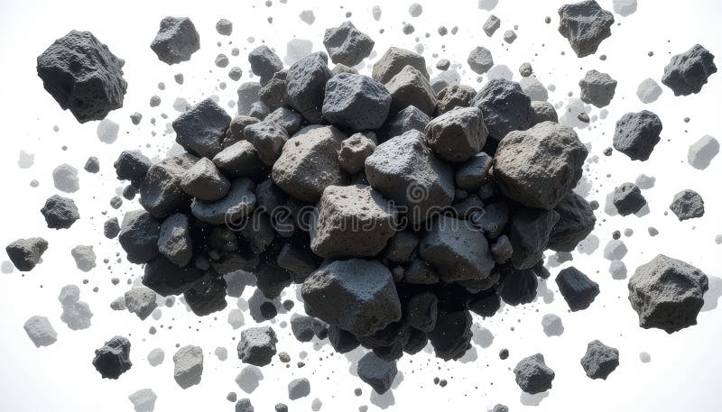 Abstract Background of Detached and Floating Stone Rocks in Various ...