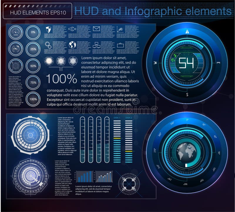 Background Hud Elements Illustration Stock Illustrations – 5,983 ...