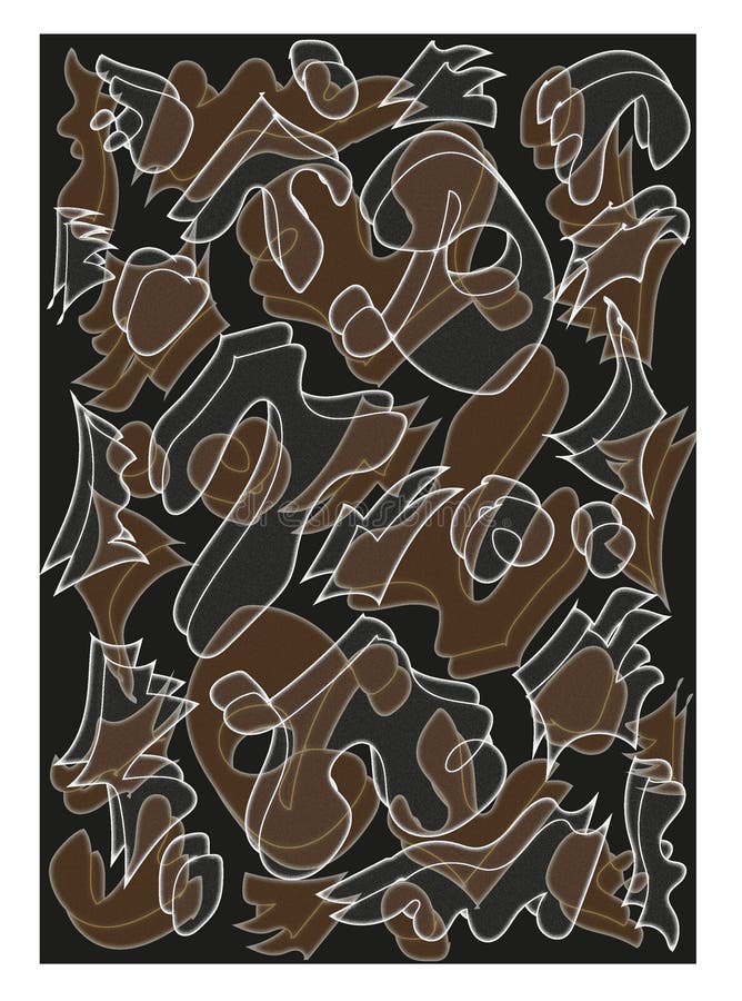 Abstract Background of Different Shapes of Figures in the Style of ...