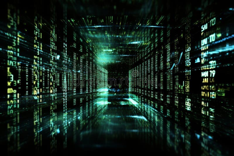 Binary Code Numbers Displayed on Computer Screen Background, Digital Technology Concept Stock ...