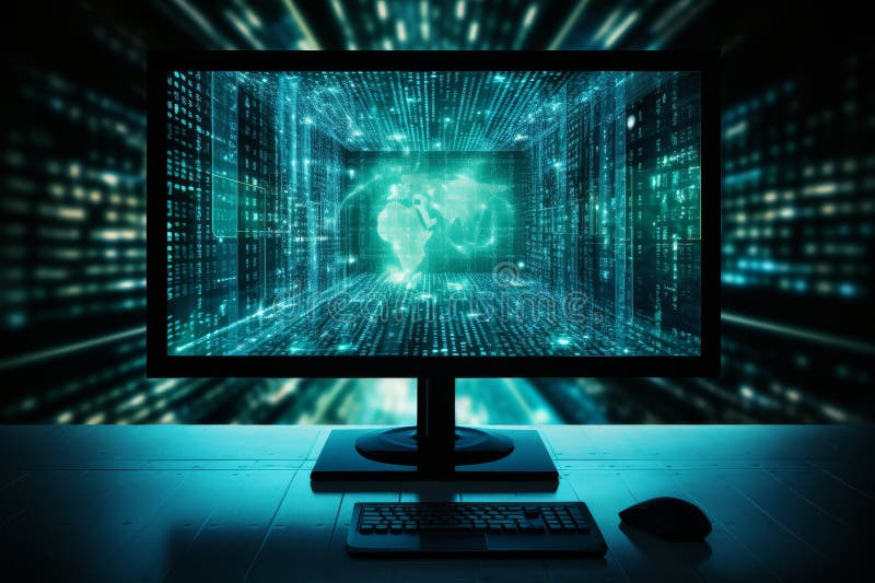 Digital Binary Code Computer Screen Background, Technological Data ... Digital Binary Code Computer Screen Background, Technological Data ...
