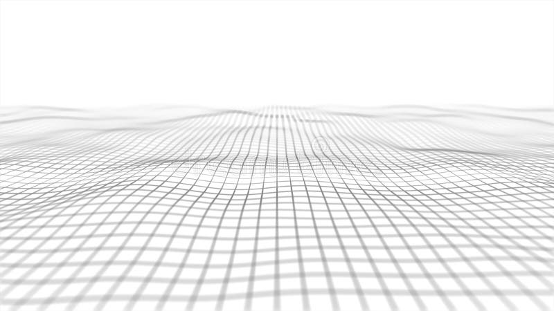 Abstract Background with Digital Data Fractal Mesh Stock Illustration ...