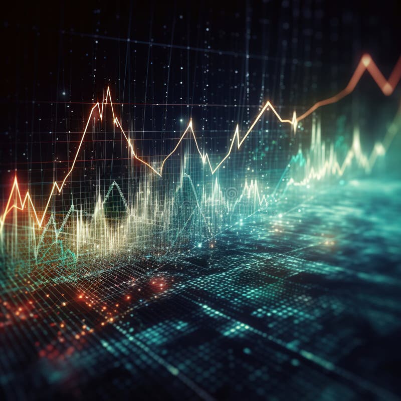 Abstract Background with Digital Graph. Stock Illustration ...