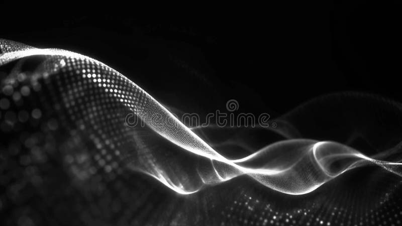 Abstract Background. Digital Looping Wave Composed of White Dots and ...