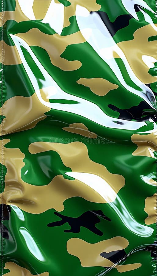 Abstract Background with Digital Military Camouflage Pattern in Green ...