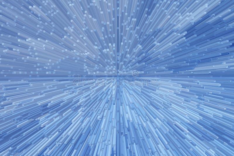 Abstract Background of Digital Square Pixels Turning into Rays. Stock ...