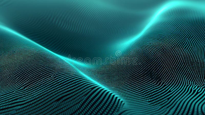 Abstract Background, Digital Wave Pattern in Blue and Green Hues ...