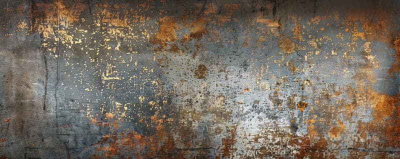 An Abstract Background with a Distressed Metallic Panel, Displaying a ...
