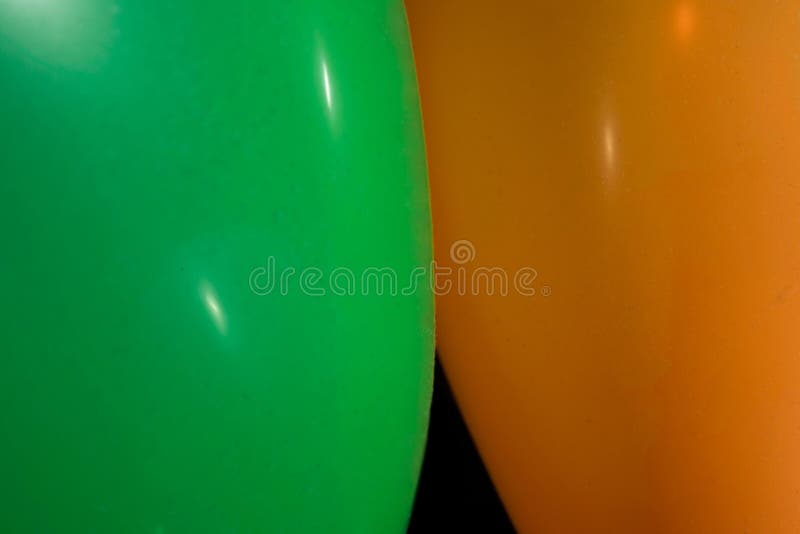 Abstract Background Divided in Half from Two Balloons of Green and ...