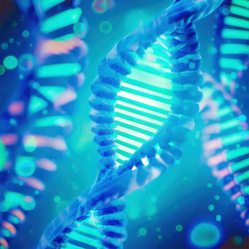 Abstract Background with Dna Helix for Information and Medicine ...