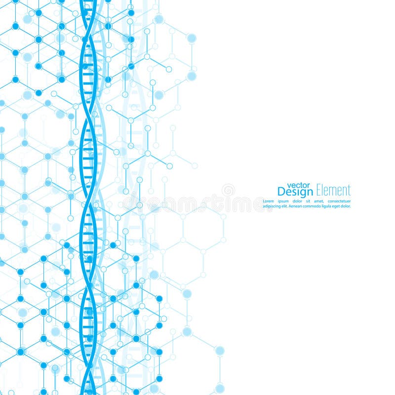 Abstract Background with DNA Molecule Structure Stock Vector ...