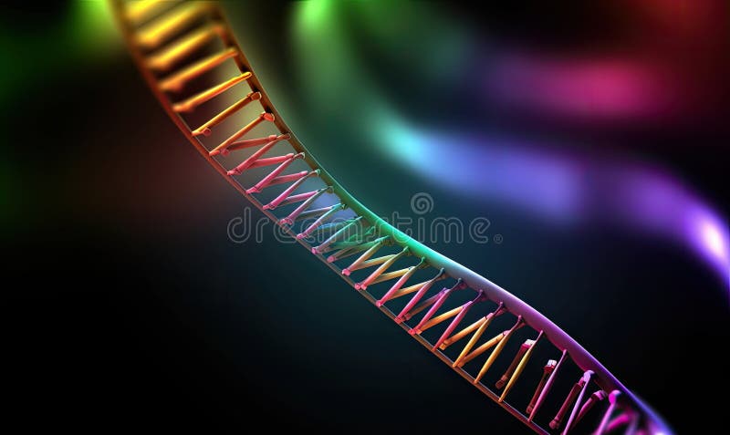 Abstract Background with DNA Structure and Molecules Creating Using ...