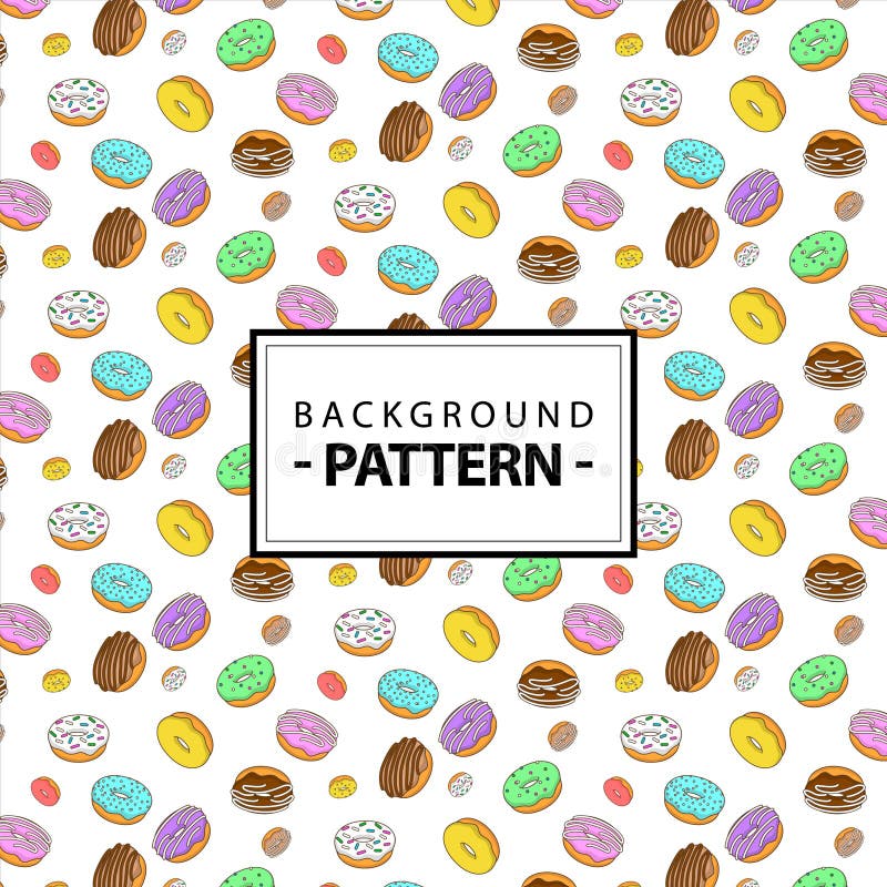 Abstract Background Donuts Pattern for Your Ideas Stock Vector ...