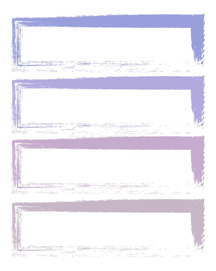 Abstract Background Doodle Brush Strokes Set Rectangles Stock Vector ...