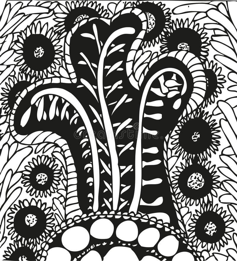 Abstract Background with Doodling Hand Drawn Stock Vector ...