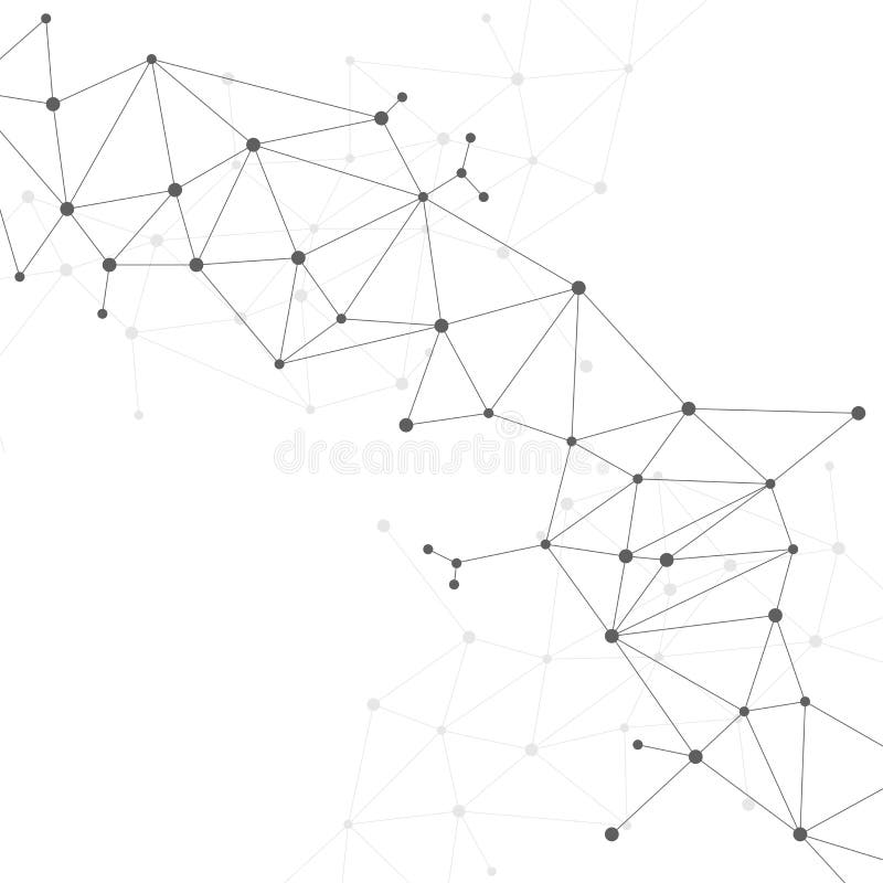 Network Connecting Dot Polygon Background Stock Illustration ...