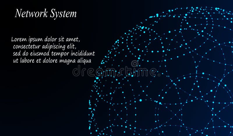 Abstract Background With Dots Array And Lines Connection Structure