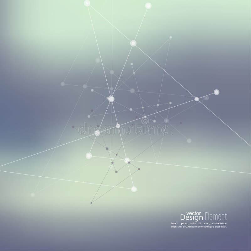 Abstract Background with Dots Array and Lines Stock Vector - Illustration of data, connect: 55454028