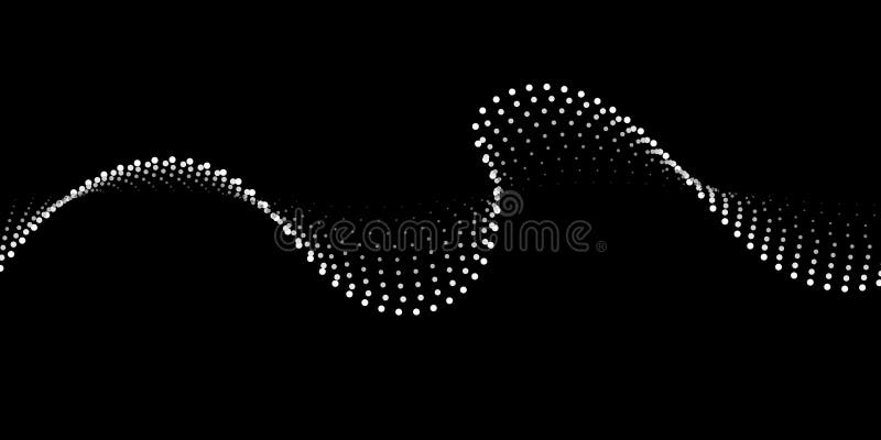 Abstract Background with Dots and Waves. Web Banner Size. Element for ...