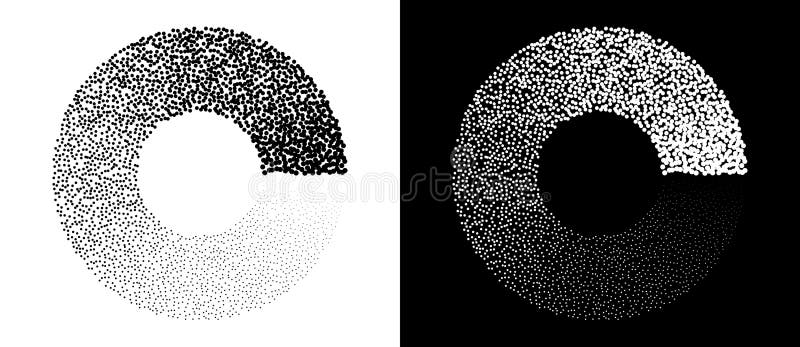 Abstract Background with Dotted Circles. Random Stipple Dots Background ...