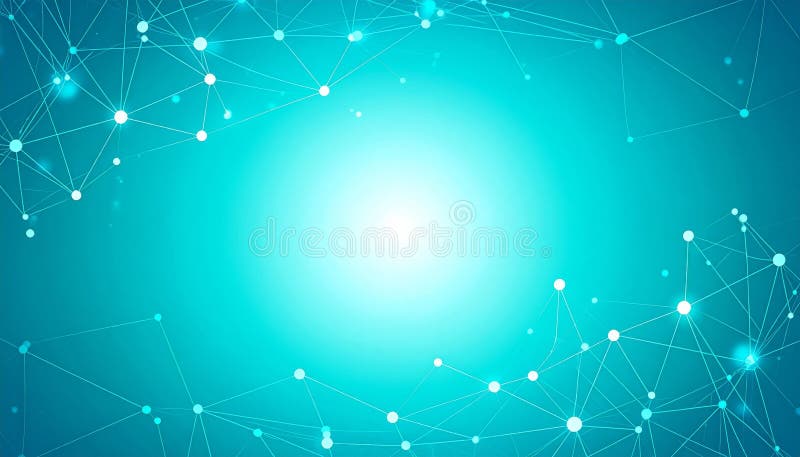 Abstract Background Dotted and Connection Line, Glow and Blur Effect ...