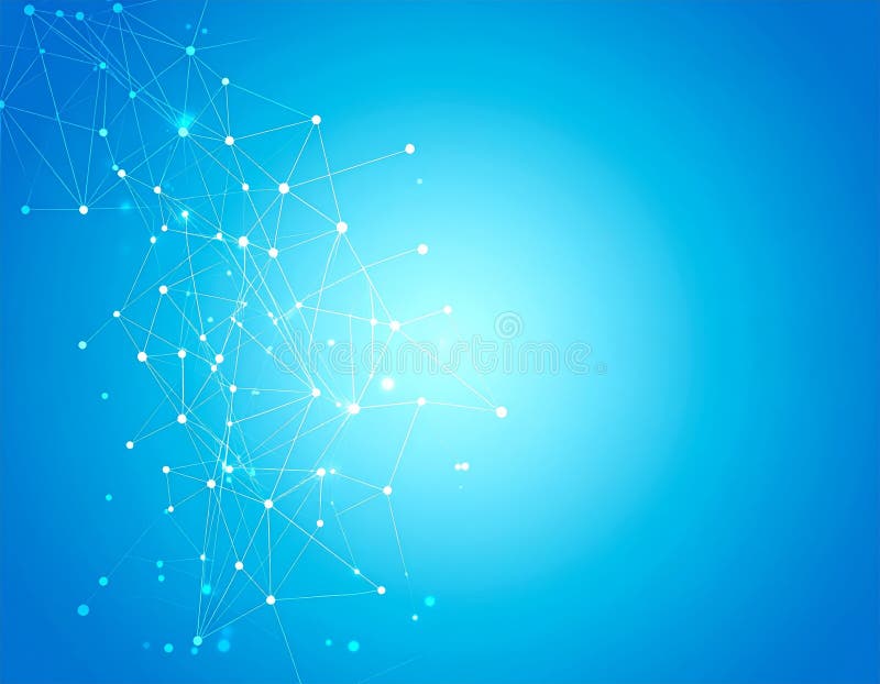 Abstract Background Dotted and Connection Line, Glow and Blur Effect ...