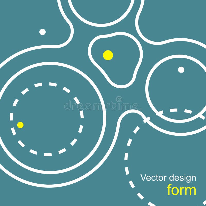 Abstract Background of Dotted Lines and Balls Stock Vector ...