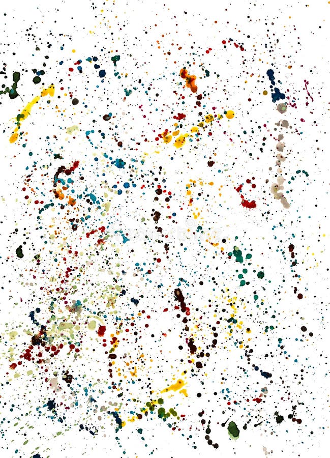 Abstract Background, Drops, Splashes, Paint, on White Background ...