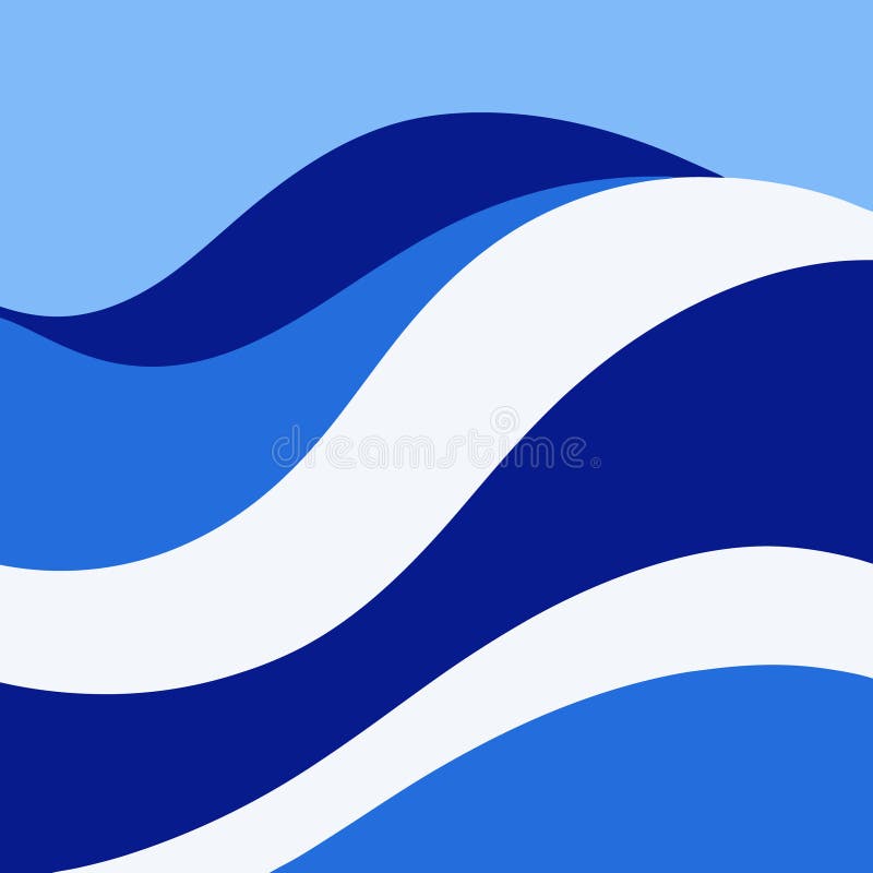 Abstract Background with Dynamic Blue and White Waves Vector ...